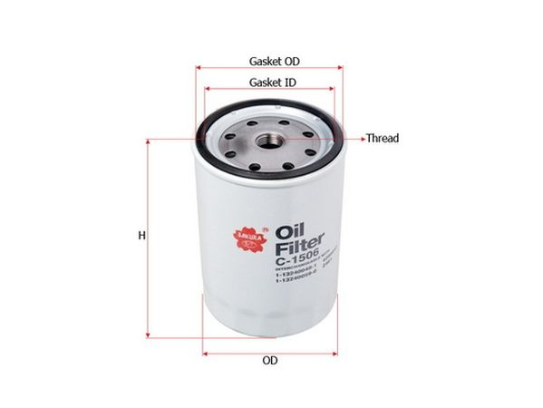 Фильтр масляный Sakura C1506;C1506 - купить по выгодным ценам в ...