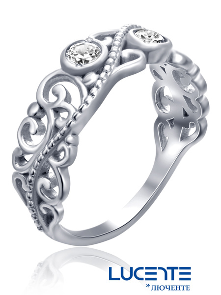 Lucente Кольцо Серебро родированное 925 пробы - купить с доставкой по выгодным ценам в интернет ...