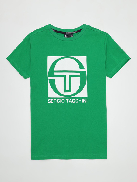 Футболка Sergio Tacchini, размер 170, цвет зеленый, 95% хлопок; 5% ...