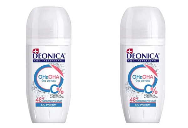 DEONICA Антиперспирант Он&Она, 50 мл, 2 штуки - купить с доставкой по выгодным ценам в интернет ...