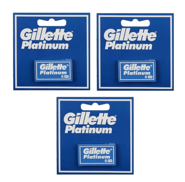 Gillette Лезвия Platinum, 5 шт, 3 упаковки - купить с доставкой по ...