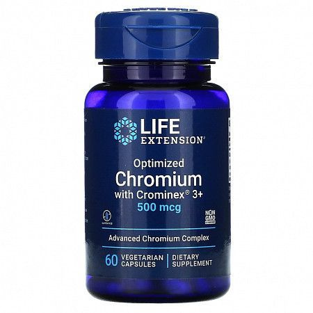 Life Extension, Optimized Chromium with Crominex 3+ 500 мкг ...