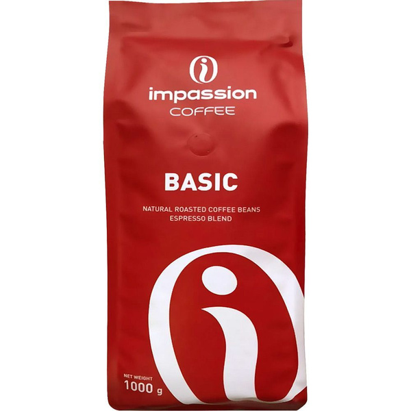 Свежеобжаренный кофе в зернах IMPASSION Basic (1 кг) - 60% арабики / 40 ...