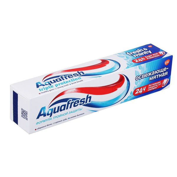Зубная паста Aquafresh, туба 100мл, Тройная защита(3шт) купить на OZON ...