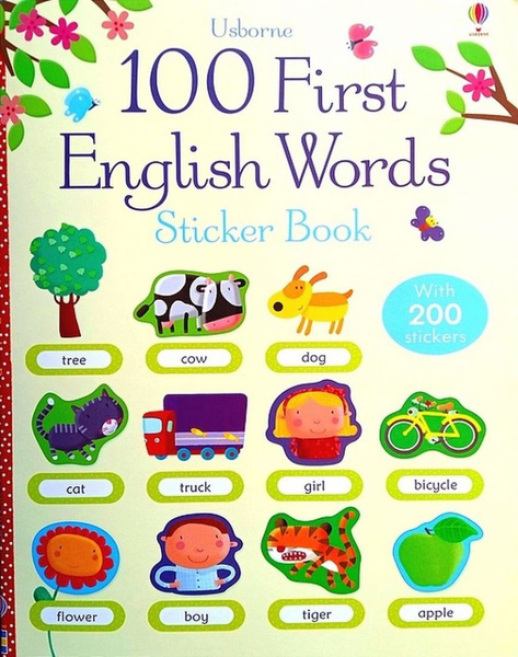 100 First English Words Sticker Book - купить с доставкой по выгодным ...
