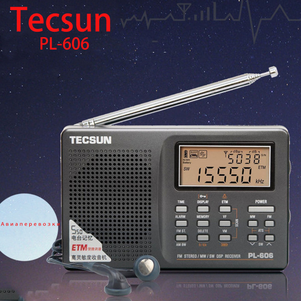 Радиоприемник Tecsun PL-606 портативный FM MW SW LW Полный диапазон ...
