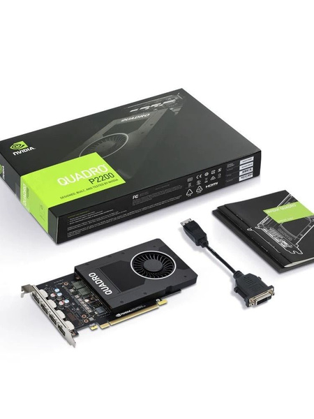 Видеокарта NVIDIA Quadro P2200, PCI-E 4.0 x16 HDMI NVIDIA Quadro P2200 ...