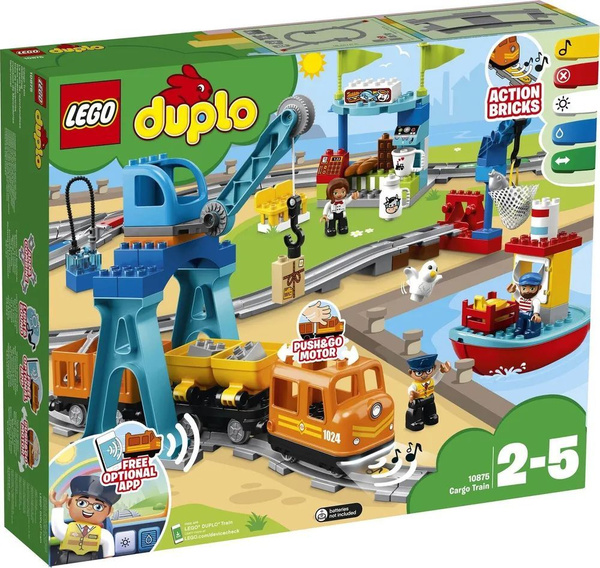 Конструктор LEGO DUPLO 10875 Грузовой поезд - купить с доставкой по ...