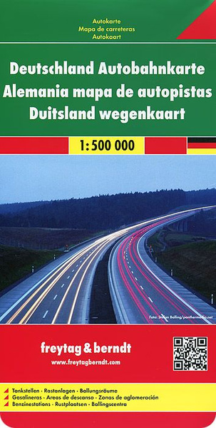 Германия. Карта автомагистралей. Germany Motorway Map 1:500 000 ...
