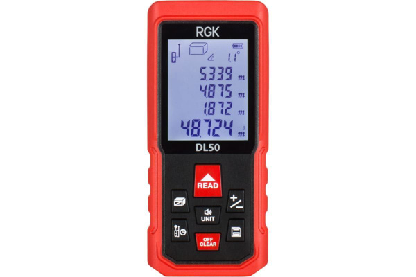 Купить Дальномер лазерный RGK DL50, 50 м по выгодной цене в интернет-магазине OZON.ru (214466989)