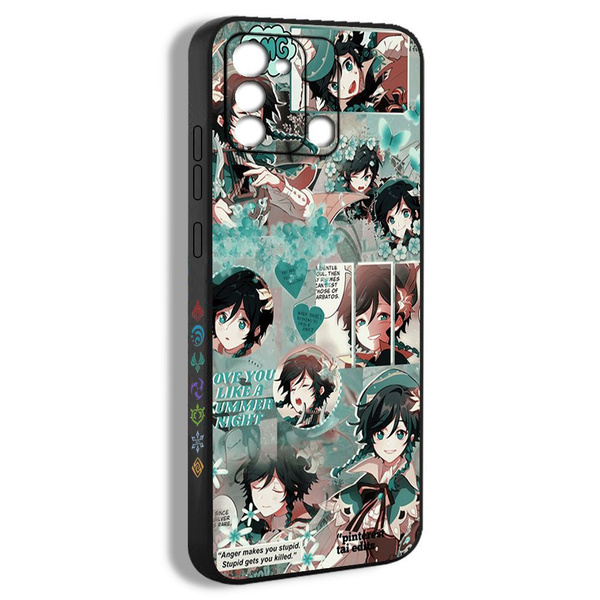 чехол для смартфона Подходит для Tecno Spark 8c Венти Genshin аниме