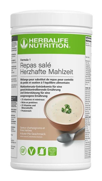 Суп-заменитель еды Herbalife Formula1 со вкусом грибов, 500 г, будьте ...