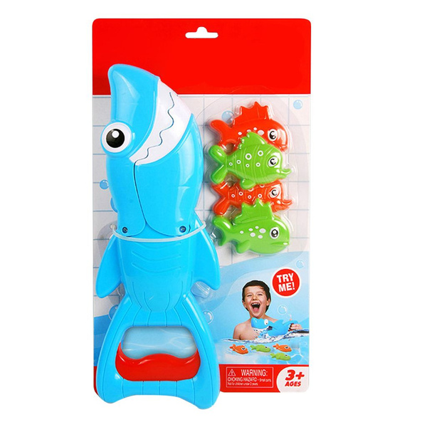 Игрушка для ванны Shark Grabber мальчиков и девочек, игра с 4 рыбками ...