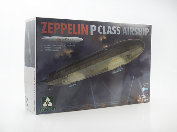 Сборная модель самолета TAKOM Zeppelin P Class Airship, масштаб 1/350 ...