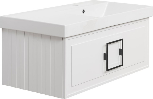 Тумба с раковиной La Fenice Cubo 90 R, подвесная, 90, 5 см, с ящиками ...