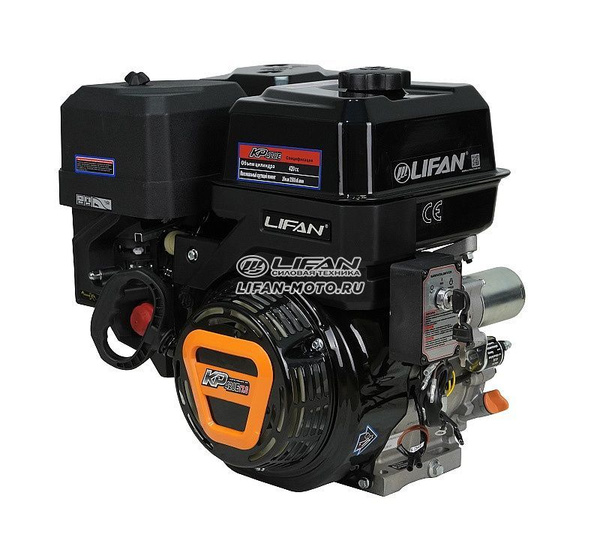 Двигатель Lifan KP420E 18А (190FD-T-18A) (17л.с., ручной/электрический стартер, вал 25мм ...
