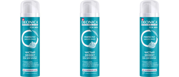 Deonica Гель для бритья Чистый эффект, 200 мл, 3 шт - купить с доставкой по выгодным ценам в ...