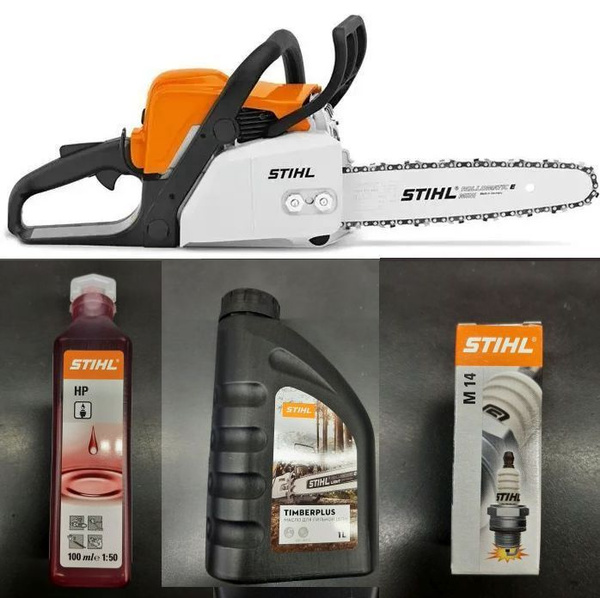 Бензопила STIHL MS 180 14" набор ST2 (комплект масел (2 шт) свеча Stihl) купить на OZON по ...