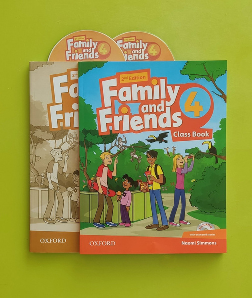 Family and Friends 4 Class Book with Multi ROM + Workbook with CD 2nd Edition/ Family and ...