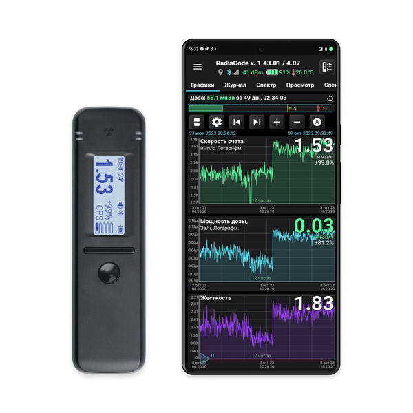 RadiaCode Дозиметр -101 на сцинтилляционном кристалле. Bluetooth, PC ...