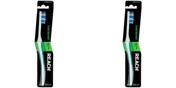 Reach Зубная щетка interdental, межзубная чистка, средней жесткости, 2 ...