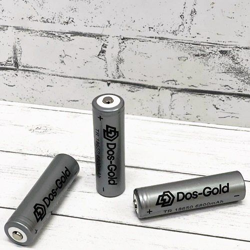 Аккумуляторные батарейки 18650 , Dos-Gold , 6800 mAh , 3.7V , 2 шт/уп ...