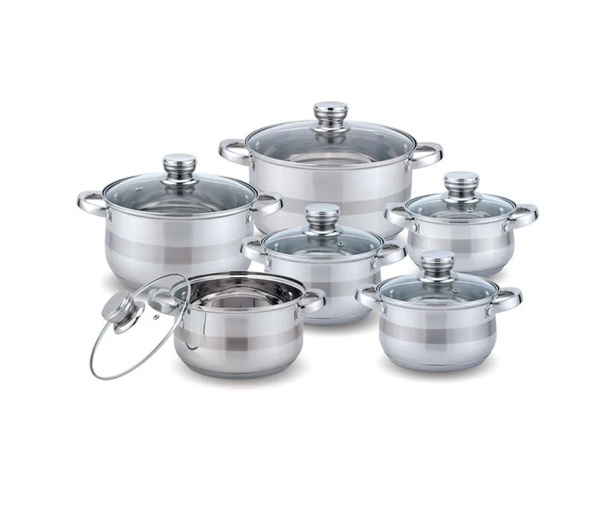 KELLI Набор посуды для приготовления "KL-4211", 12 предм. - купить с доставкой по выгодным ценам ...