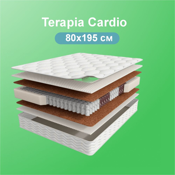 Матрас Мир Матрасов Аскона Terapia Cardio., Независимые пружины, 80 ...