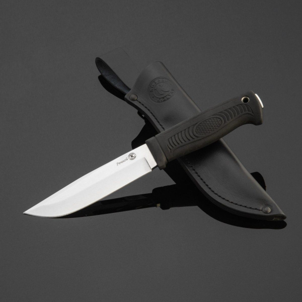 Нож ПП Кизляр Речной, сталь AUS-8 Полированный, рукоять черный Elastron, артикул 011301 - купить ...