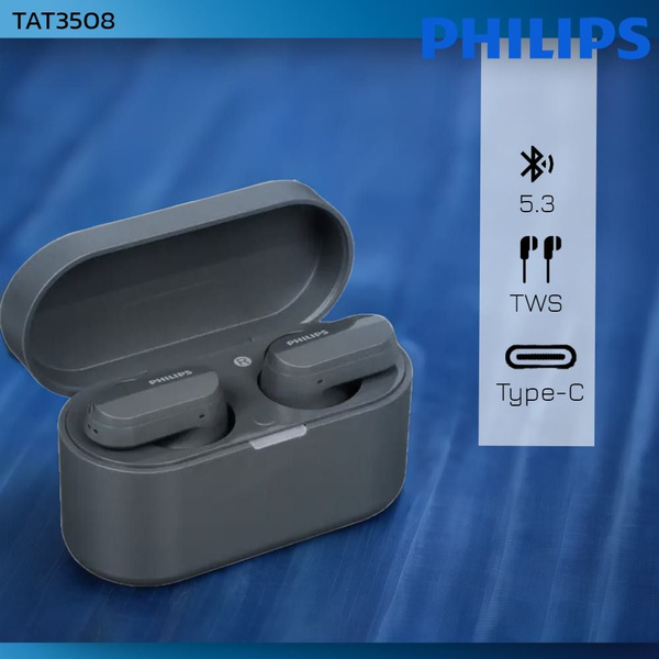 Наушники TWS Philips TAT3508BK черный купить на OZON по низкой цене ...