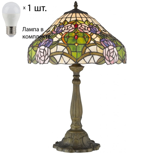 Настольная лампа тиффани с лампочкой Velante 842-804-01+Lamps купить на ...