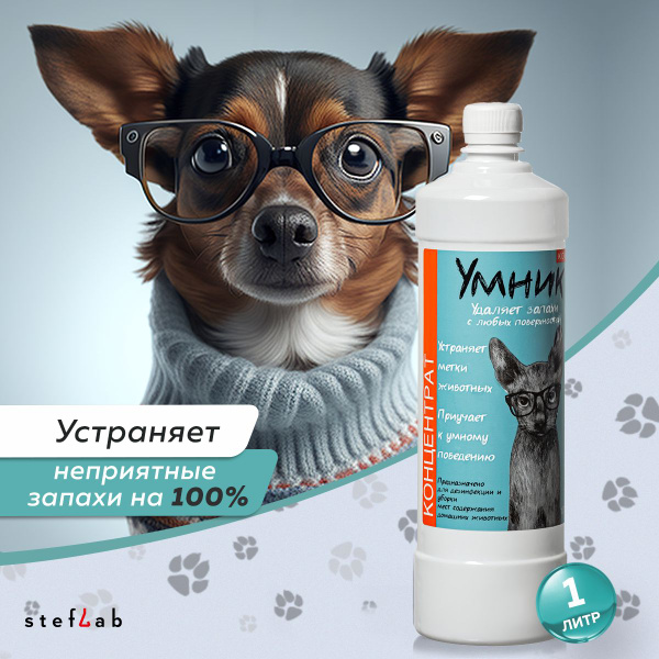 Умник, Нейтрализатор запаха мочи и меток, Уборка за животными ...
