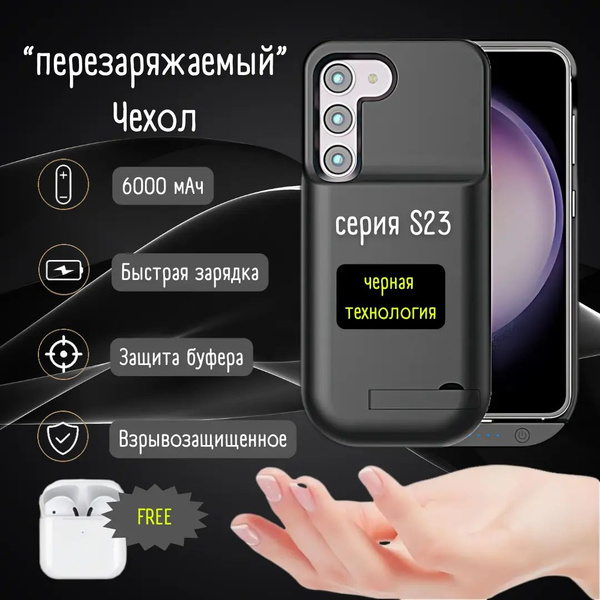 Новая технология Black, внешний аккумулятор и чехол для телефона 2 в 1 ...