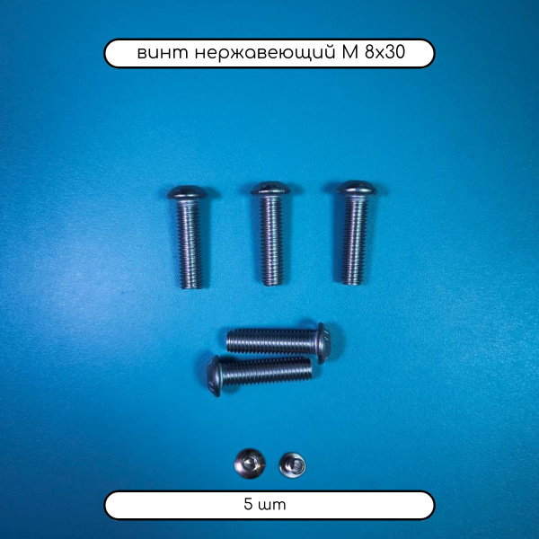 Дометизов Винт M8 x 8 x 30 мм, головка: Полукруглая, 5 шт. 65 г купить на OZON по низкой цене ...