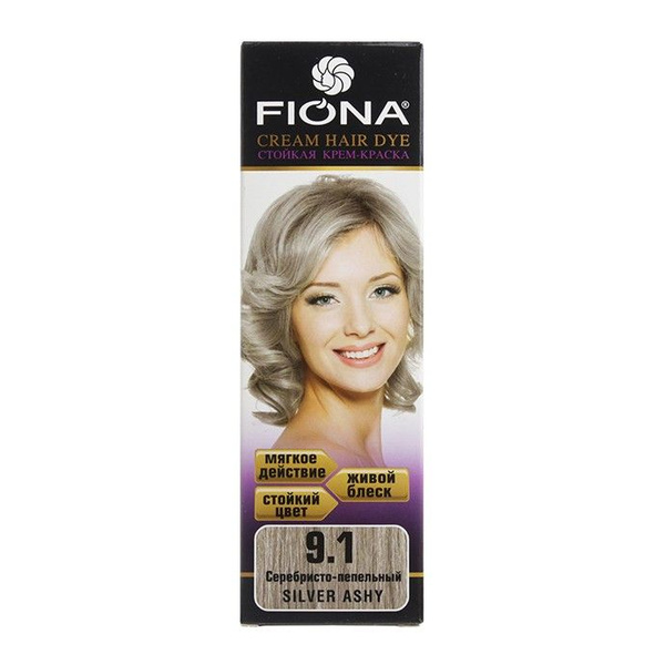 Fiona Крем-краска для волос, тон 9.1 Серебристо-пепельный - купить с ...