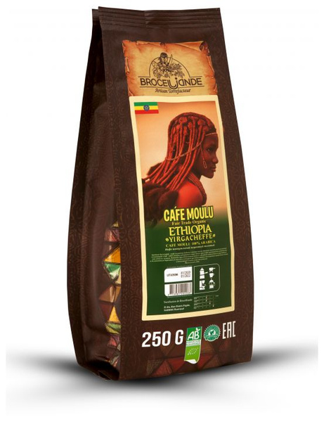Молотый кофе Ethiopia Yirgacheffe, 250 гр - купить с доставкой по ...