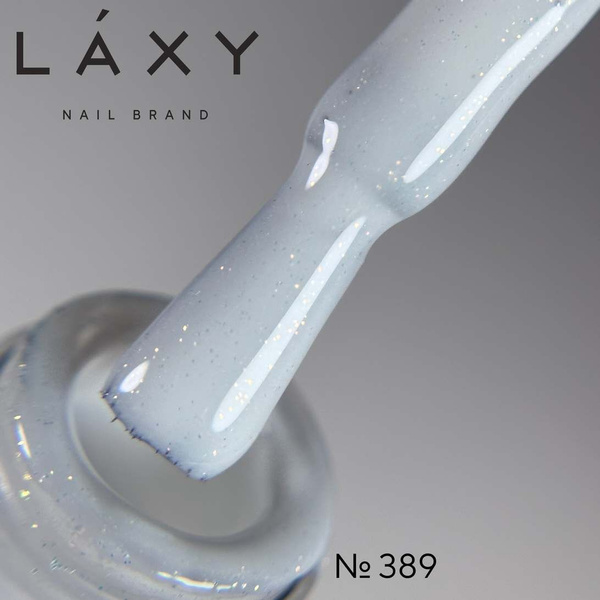 LAXY Гель лак белый с мерцающими частицами для маникюра для ногтей ...