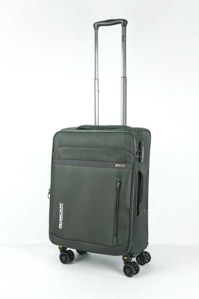 Чемодан Chemodan 360 маленький (ручная кладь) текстильный с расширением на 4-х съемных колесах с ...