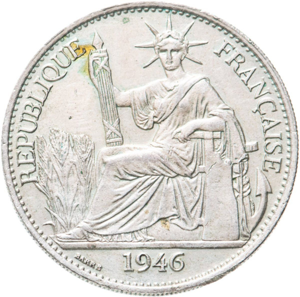 Французский Индокитай 50 сантимов 1946, Мельхиор медь-никель , в сохранности AU - купить в ...