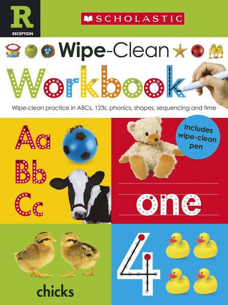 Wipe-Clean Workbook(Reception) ABCs, 123, phonics, shapes, sequencing ...
