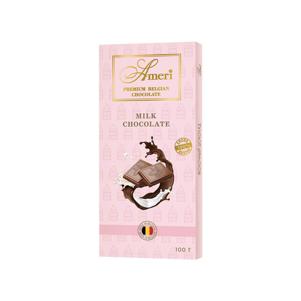 Шоколадная плитка Ameri молочный шоколад, 100 г - купить с доставкой по выгодным ценам в ...