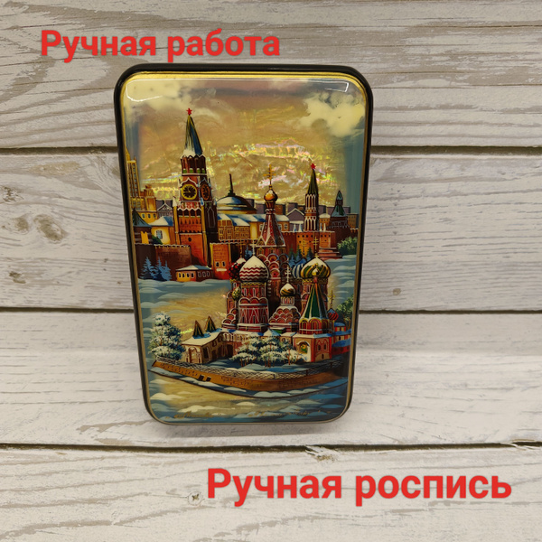Классическая шкатулка Для украшений Федоскино "Москва", 1 шт купить по ...