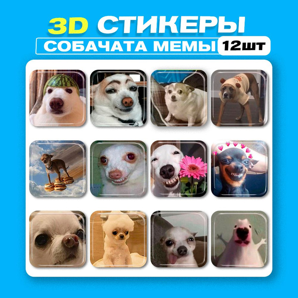 3D стикеры Мемы Милые собачки 3д наклейки на телефон - купить с ...