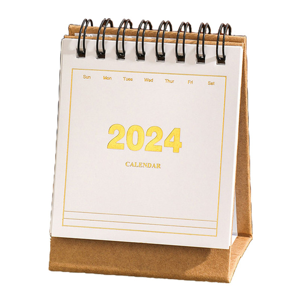 Высококачественный бумажный календарь на 2023-2024 годы, мини-откидной ...