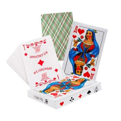 Карты игральные с пластиковым покрытием, колода карт 36, набор 2 штуки ...