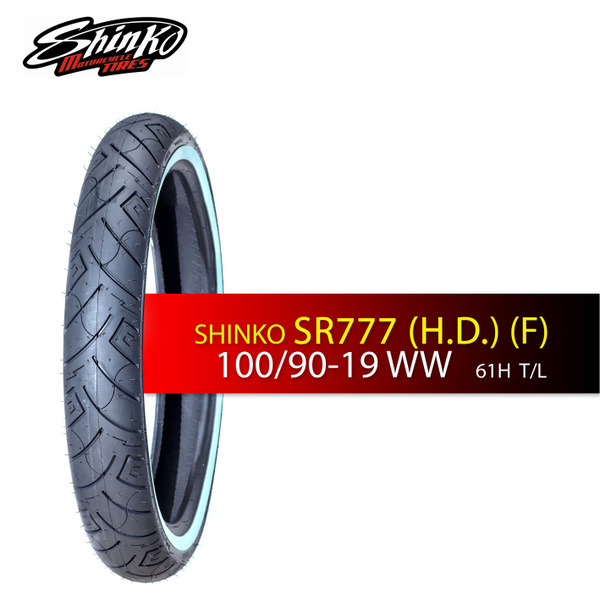 SHINKO SR777 White Wall Мотошины 100/90 R19 61 H - купить с доставкой по выгодным ценам в ...