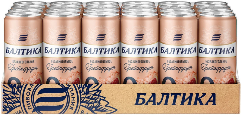 Характеристики Напиток пивной Балтика Грейпфрут №0, безалкогольный ...