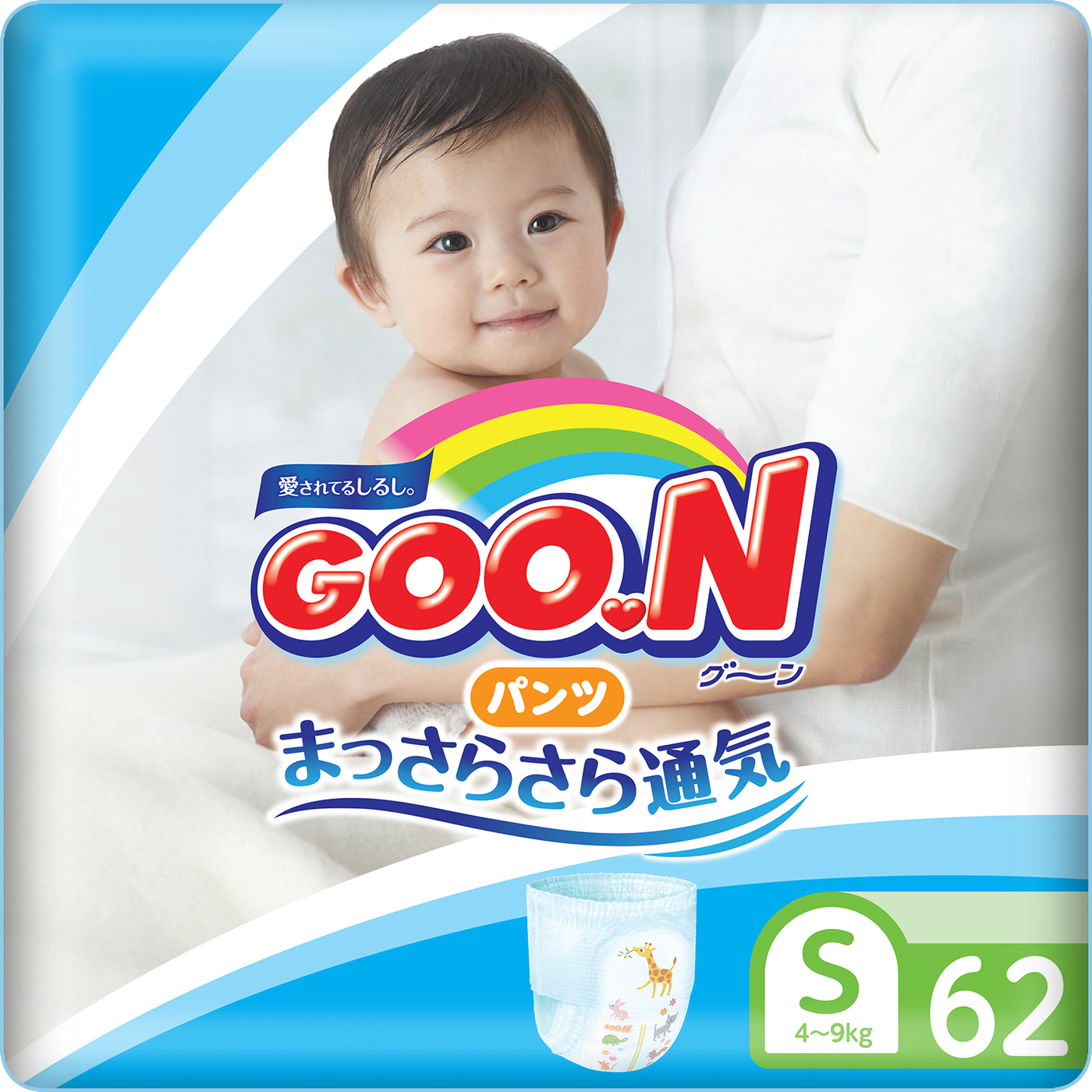 GooN, трусики S (5-9 кг), 62 шт - купить с доставкой по выгодным ценам ...