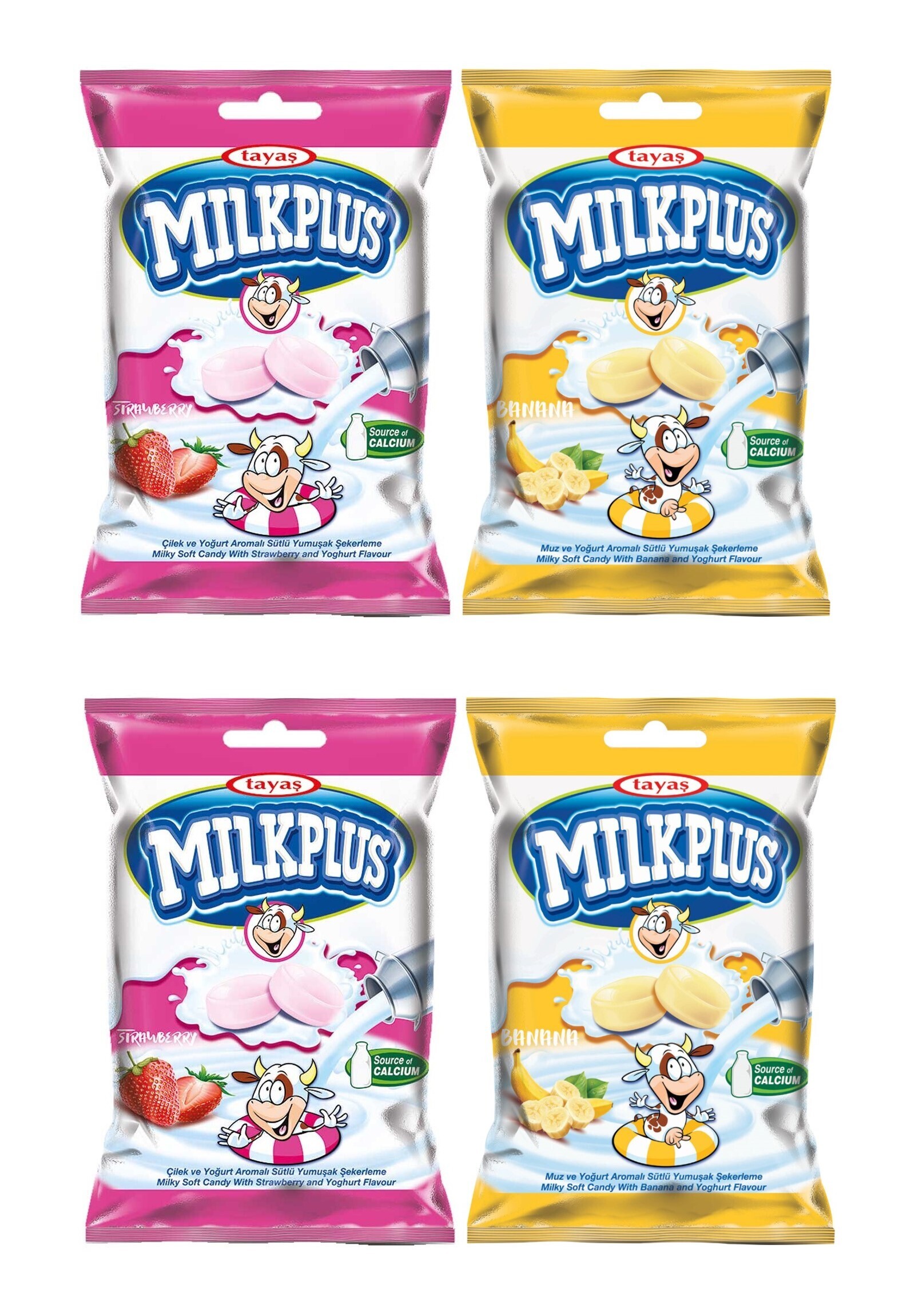 Набор жевательных конфет Tayas "MILK PLUS" (Милк Плюс) со вкусом ...