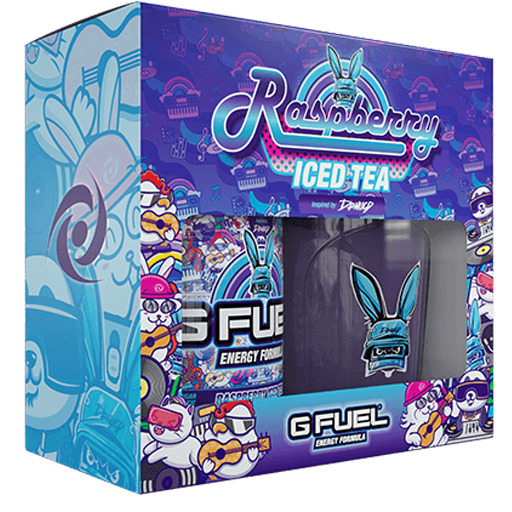 Коллекционный набор GFUEL DanucD's Raspberry Iced Tea, шейкер + 40 ...